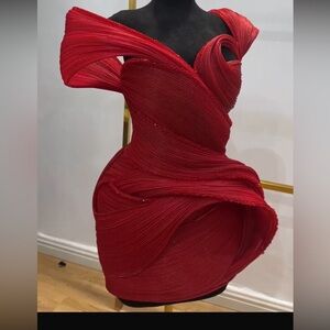 Dresses | Elegant Red Evening Dress Statement Piece Lagos Designer ...